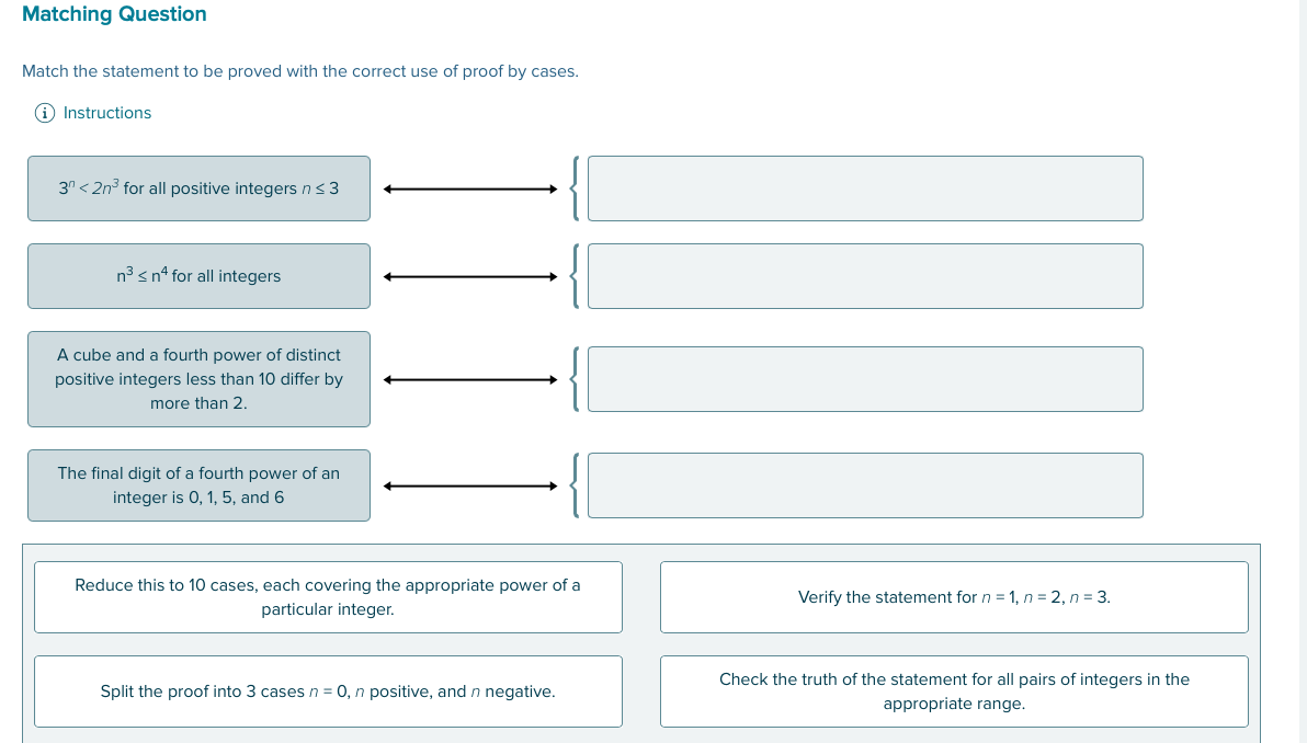 solved-matching-question-match-the-statement-to-be-proved-chegg