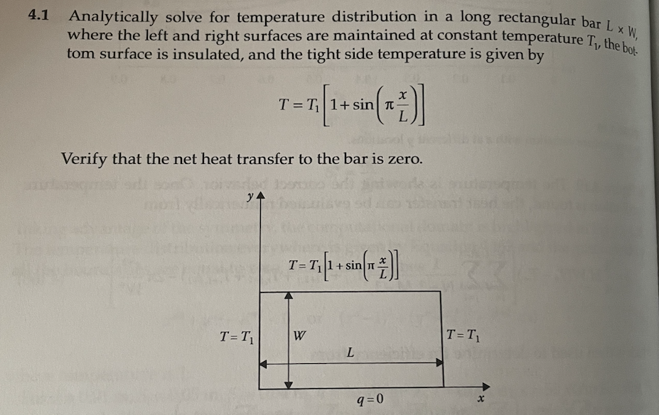 Solved 4.1 Analytically solve for temperature distribution | Chegg.com