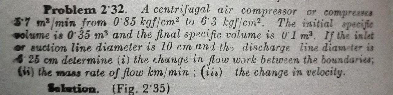 Solved Problem 2:32. A centrifugal air compressor or | Chegg.com