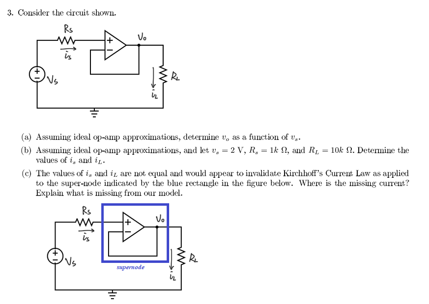 Solved 3. Consider the circuit shown. (a) Assuming ideal | Chegg.com