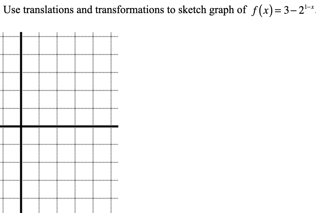 Solved Use translations and transformations to sketch graph | Chegg.com