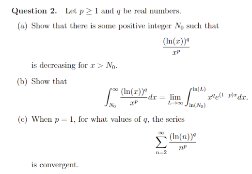Solved Question 2. Let \\( p \\geq 1 \\) and \\( q \\) be | Chegg.com