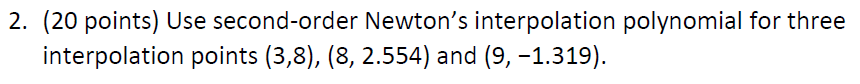Solved 2. (20 points) Use second-order Newton's | Chegg.com