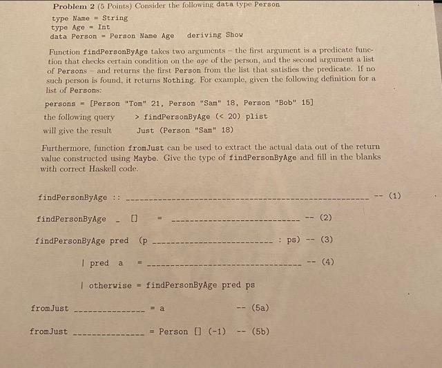 Problem 2 (5 Points) Consider the following data type | Chegg.com