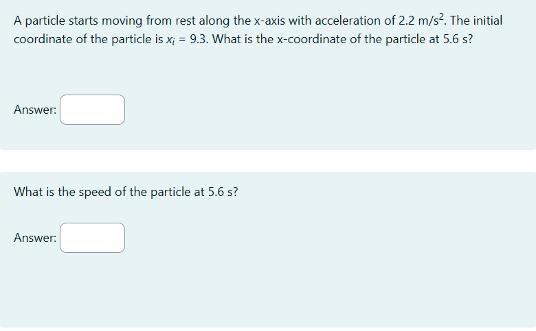 Solved A particle starts moving from rest along the x-axis | Chegg.com