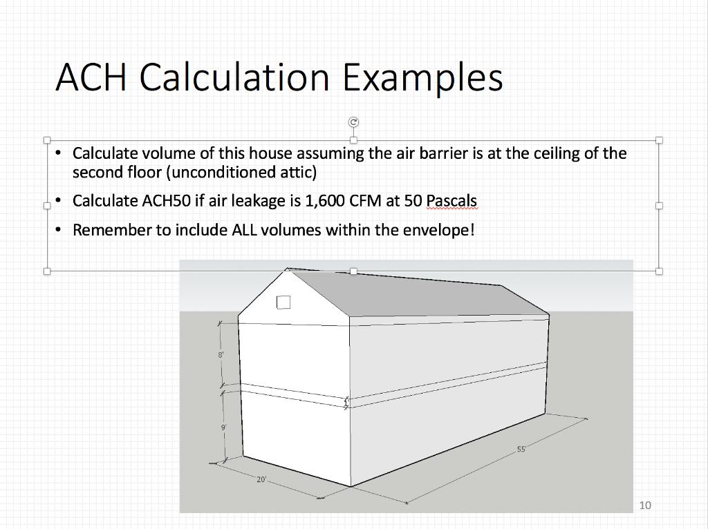 Calculate volume of this house assuming the air | Chegg.com