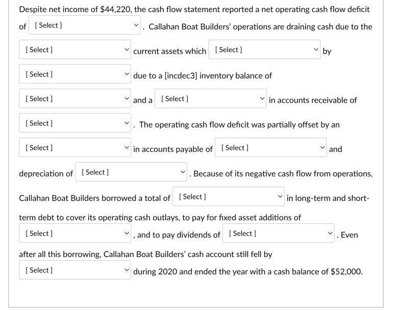 Solved Below is an example of a typical cash flow analysis. | Chegg.com