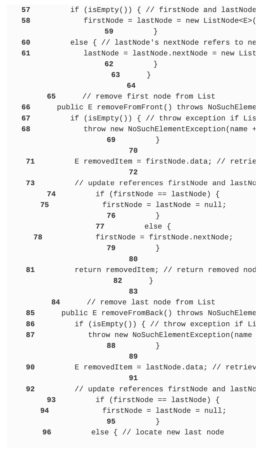1 // Fig. 21.3: List.java 2 // ListNode and List | Chegg.com