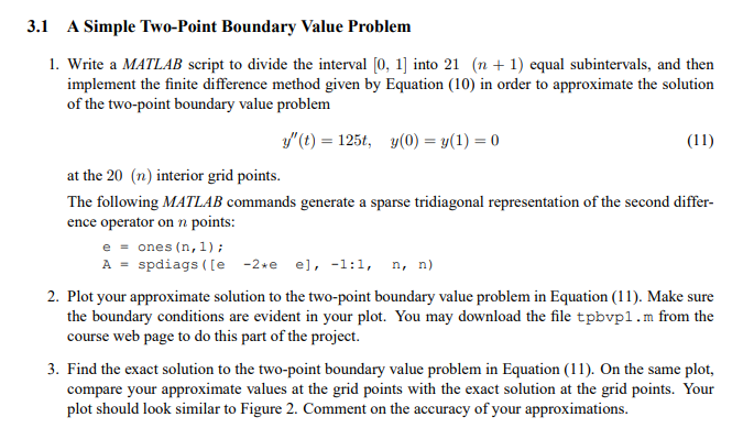 Solved 1. Write a MATLAB script to divide the interval [0,1] | Chegg.com