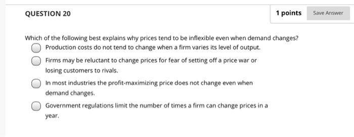 Solved QUESTION 20 1 points Save Answer Which of the | Chegg.com