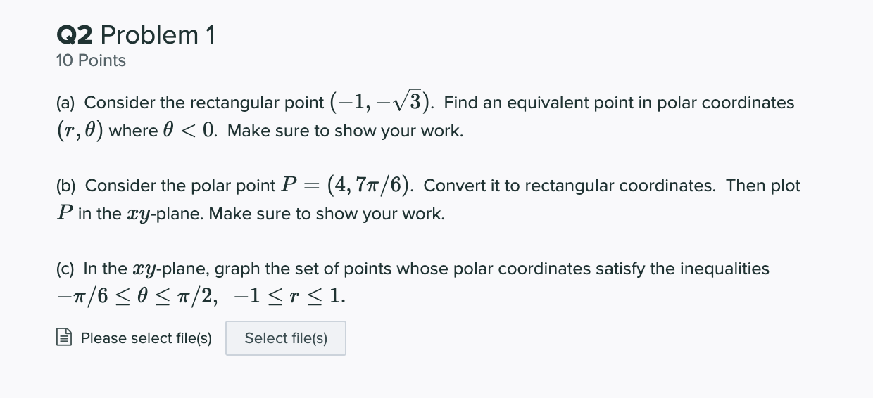 Solved a) Consider the rectangular point | Chegg.com
