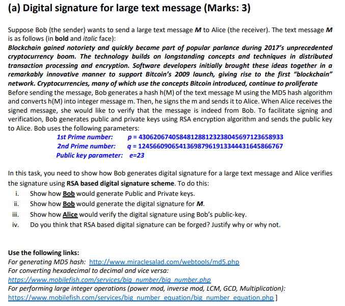 Solved The working procedure of the digital signature is | Chegg.com