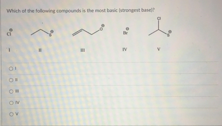 Solved Which of the following compounds is the most basic | Chegg.com