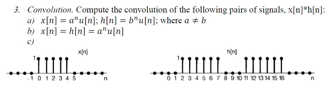 Solved 3. Convolution. Compute the convolution of the | Chegg.com