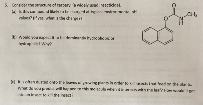 Solved Consider the structure of carbaryl (a widely used | Chegg.com