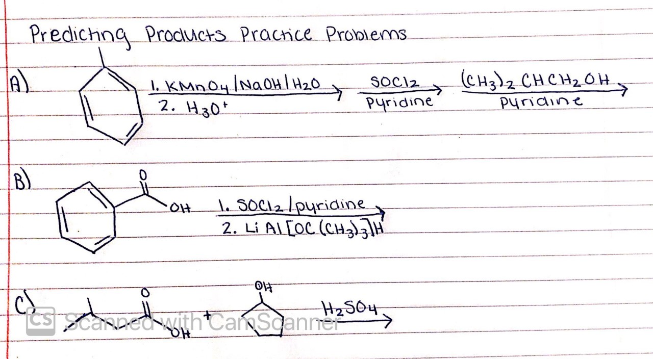 Solved I Predicting Products Practice Problems 1. KMnOy / | Chegg.com