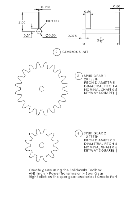 Solved Ex-2 ( 30 pts.) Use the Solidworks Toolbox to create | Chegg.com