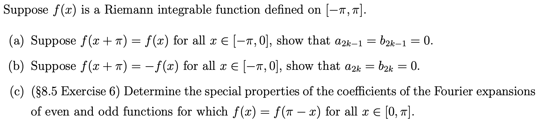 Solved Suppose f(x) is a Riemann integrable function defined | Chegg.com