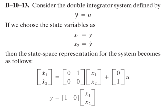 Solved B-10-13. ﻿Consider the double integrator system | Chegg.com