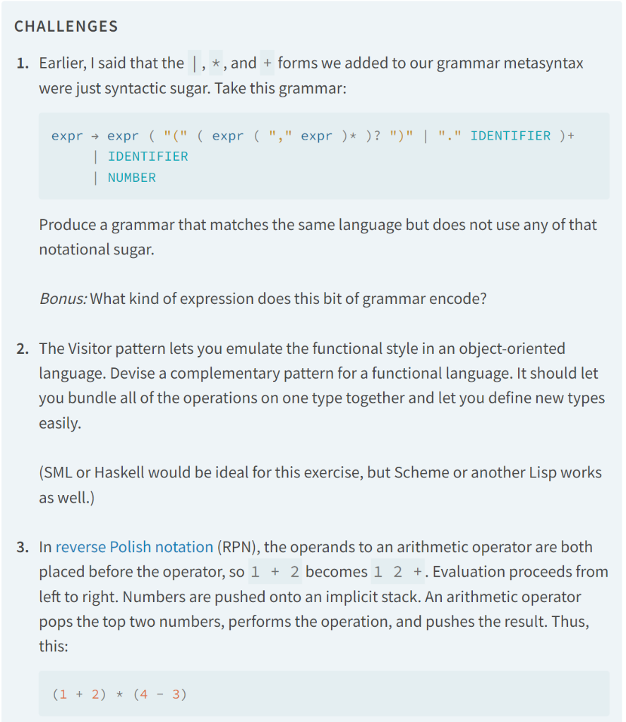 Solved CHALLENGES 1. Earlier, I said that the ∣,⋆, and + | Chegg.com