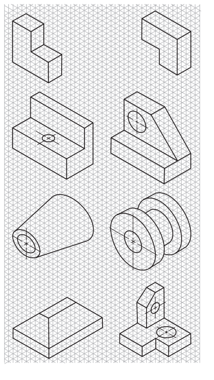 Solved Using SolidWorks, draw the ISOMETRIC views of the | Chegg.com