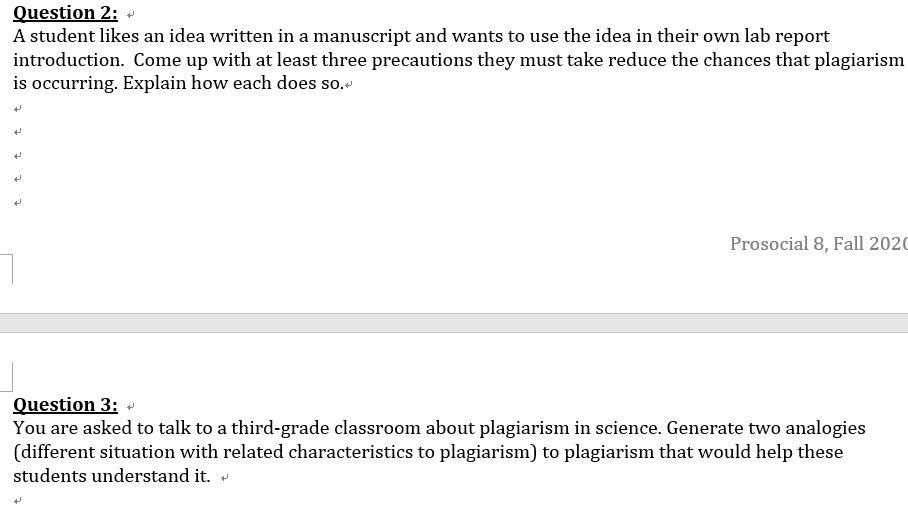 Topic: Plagiarism Question 1: + A student wants to | Chegg.com