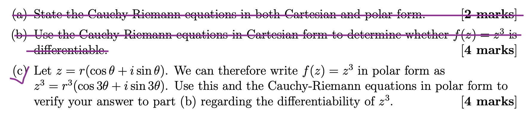 Solved fa) State the Cauchy Riemann equations in both | Chegg.com