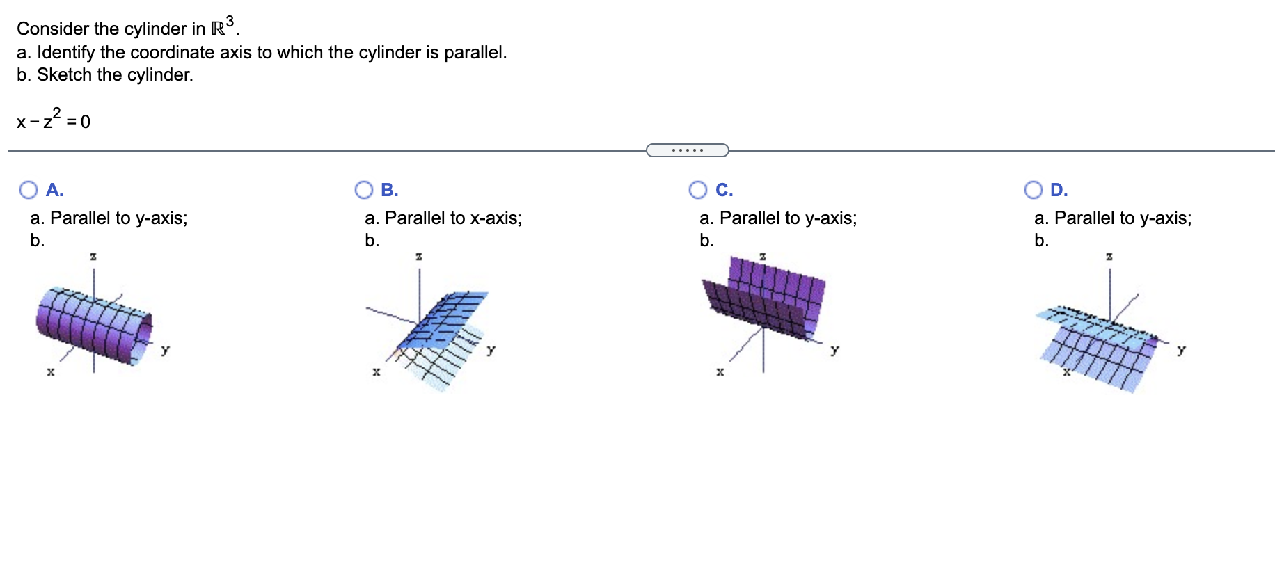 Solved Consider the cylinder in R3. a. Identify the | Chegg.com