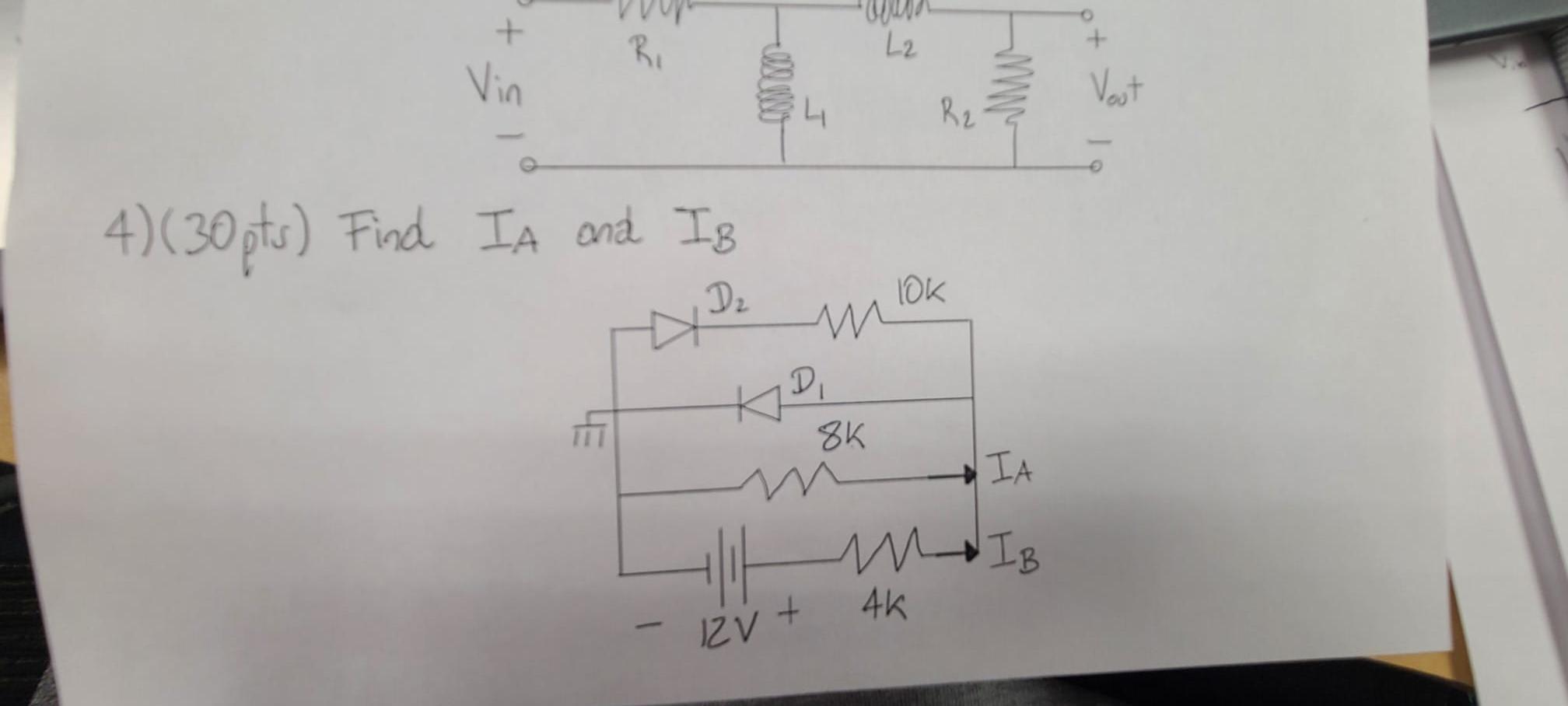 Solved 4) (30pts) Find IA and IB | Chegg.com