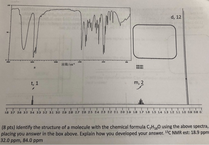 Solved CF3 Cro Br a) (3pts) Examine the two IH NMR spectra | Chegg.com