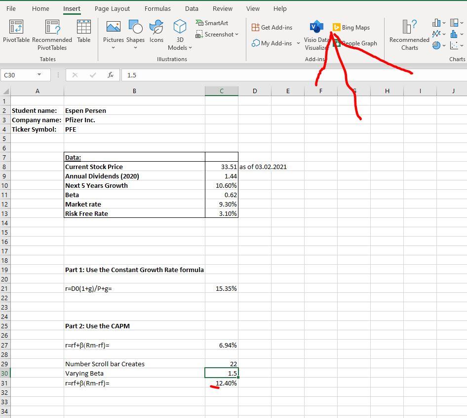 File Home Insert Page Layout Formulas Data Review | Chegg.com
