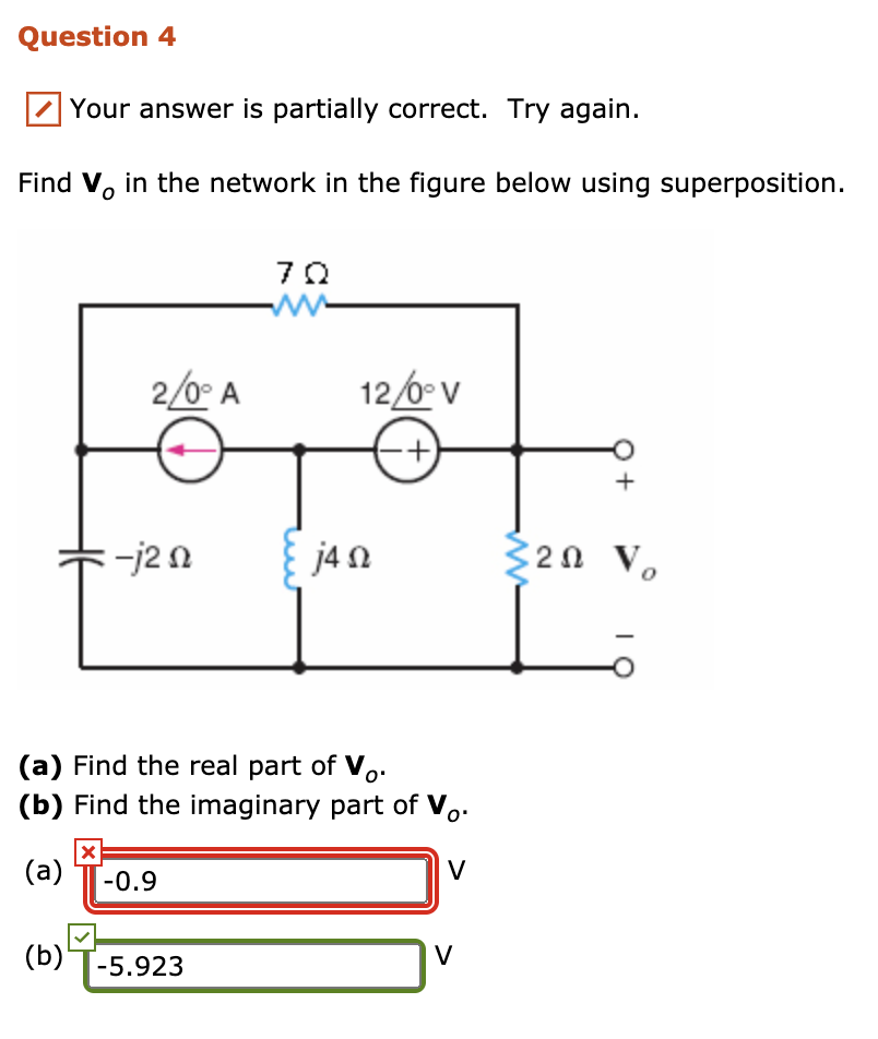 Solved Question 4 Your Answer Is Partially Correct Try