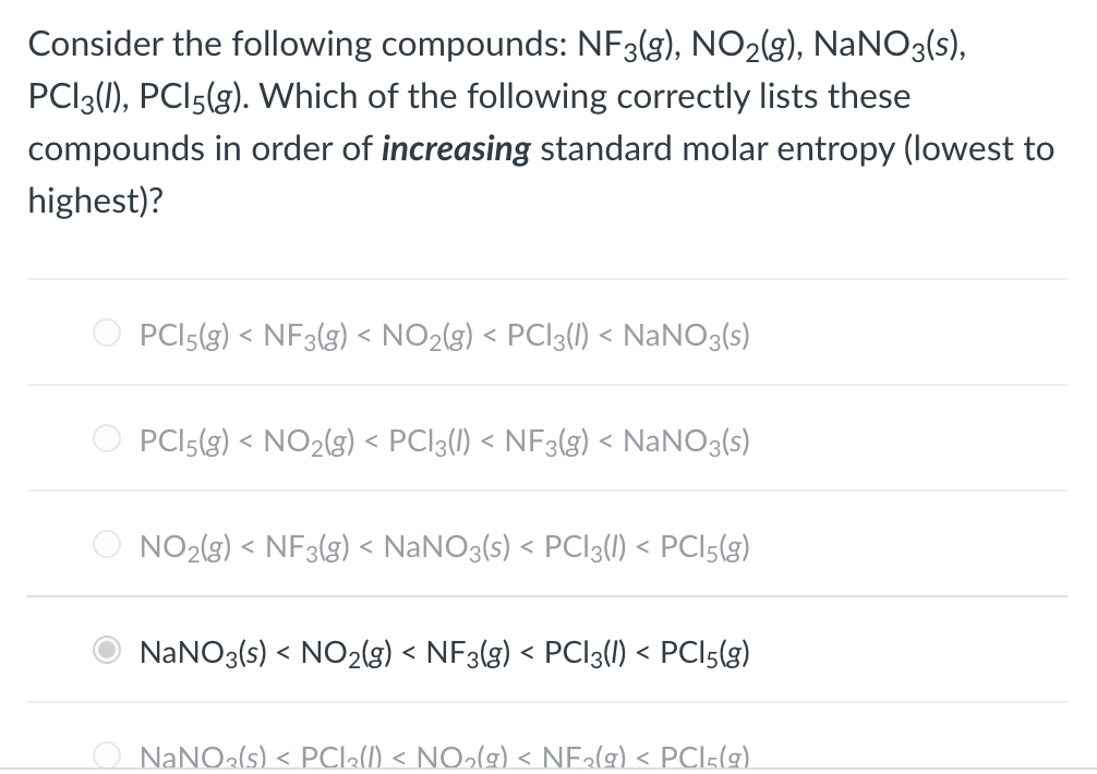 Solved Consider the following compounds: | Chegg.com