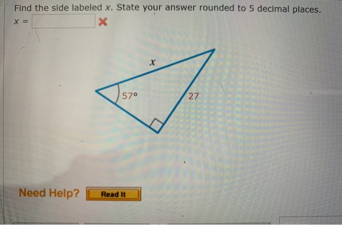 Solved Find The Side Labeled X State Your Answer Rounded To Chegg Solved Find The Side Labeled X State Your Answer Rounded To Chegg