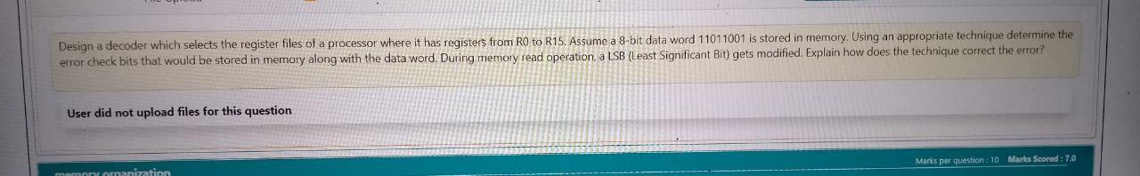 Solved Design a decoder which selects the register files of | Chegg.com