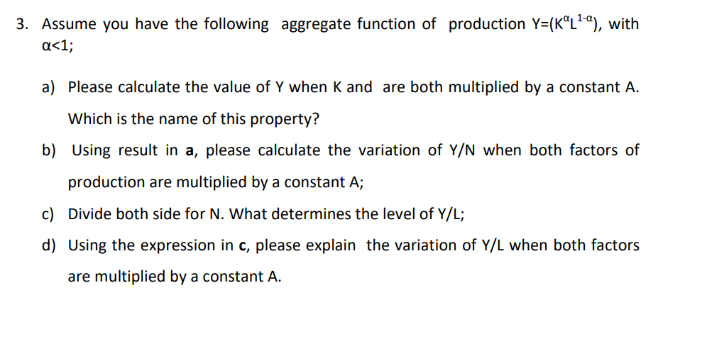 Solved 3. Assume you have the following aggregate function | Chegg.com