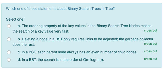 Solved To print the sorted list of key values of a BST, you | Chegg.com