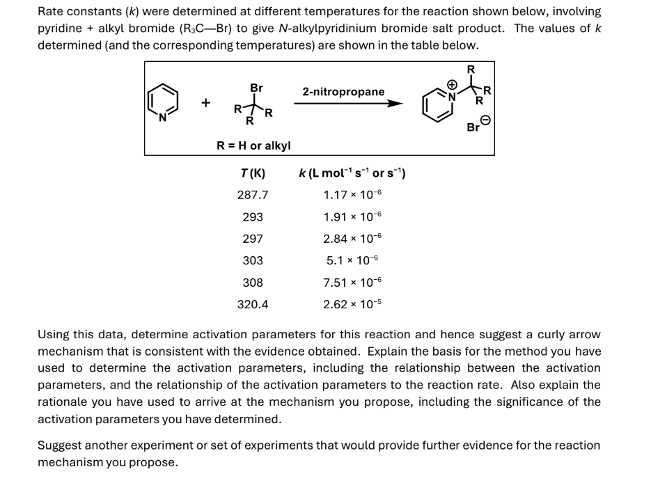 Solved Rate constants ( \( ﻿k \) ) ﻿were determined at | Chegg.com