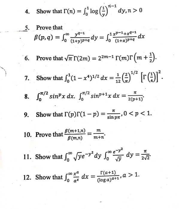 Solved Solve the Following using Beta & Gamma Functions. | Chegg.com