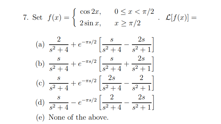 Solved Set f(x)={cos2x,2sinx,0≤x