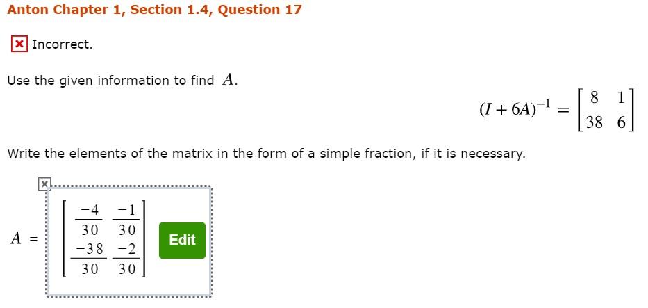 Solved Anton Chapter 1, Section 1.4, Question 17 * | Chegg.com