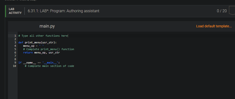 Solved (1) Prompt the user to enter a string of their | Chegg.com