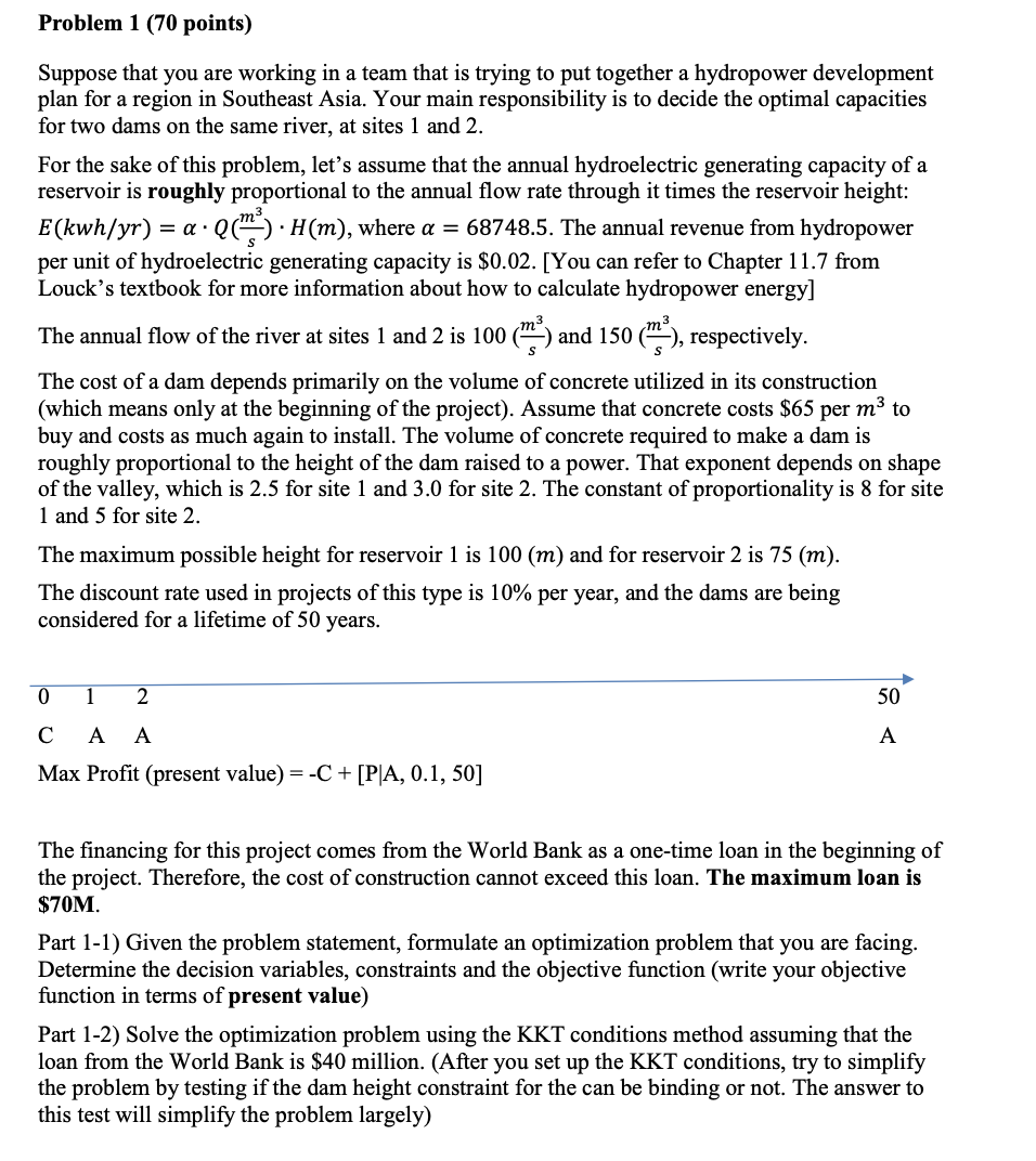 Problem 1 (70 points) Ξα: Suppose that you are | Chegg.com