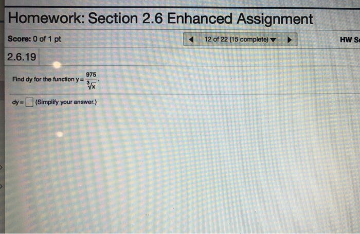 Solved Homework Section 2 6 Enhanced Assignment Score 0 Of