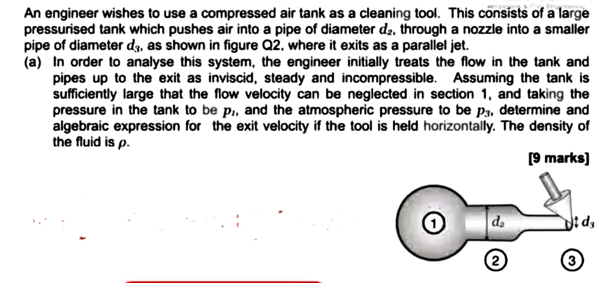 Solved An engineer wishes to use a compressed air tank as a | Chegg.com