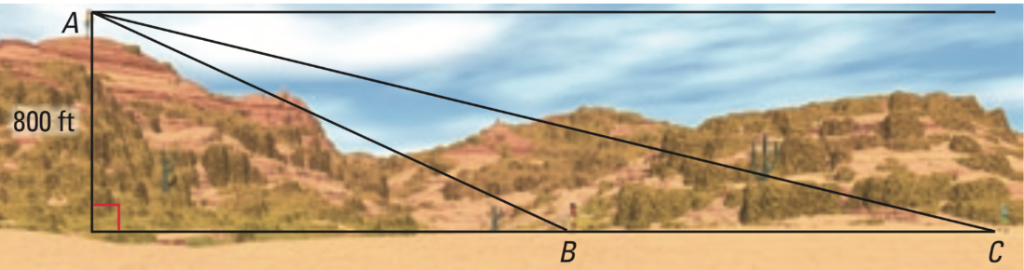 Solved You are standing on a plateau that is 800 feet above | Chegg.com