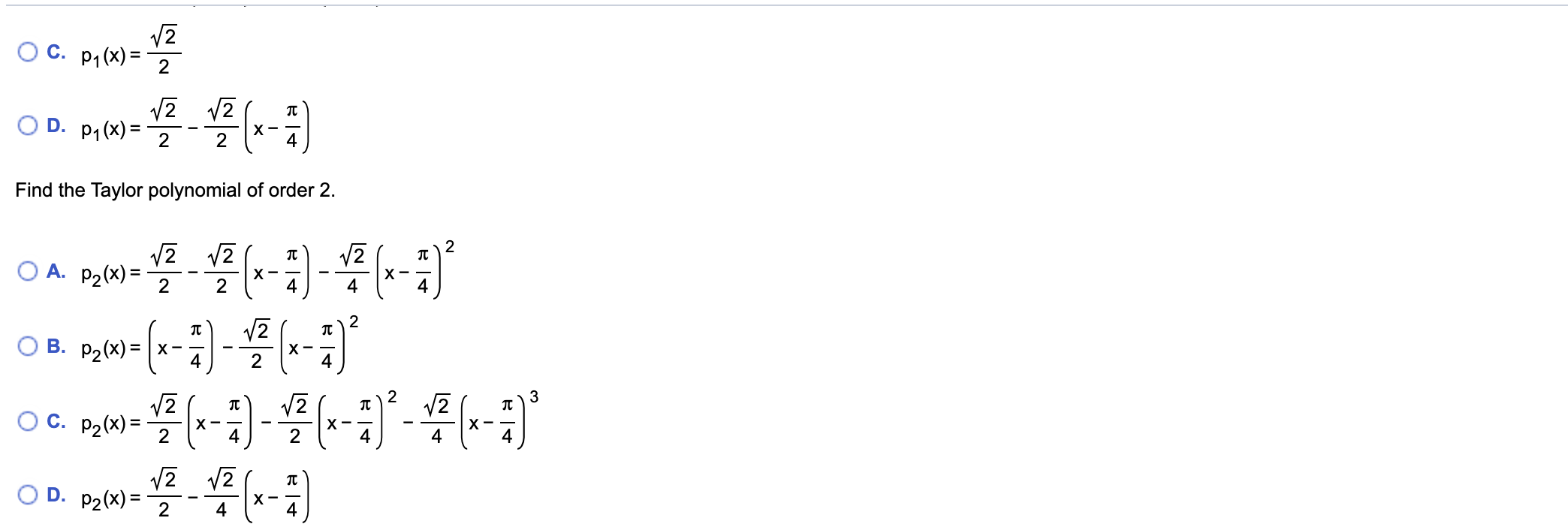Solved a. Find the nth-order Taylor polynomials of the given | Chegg.com