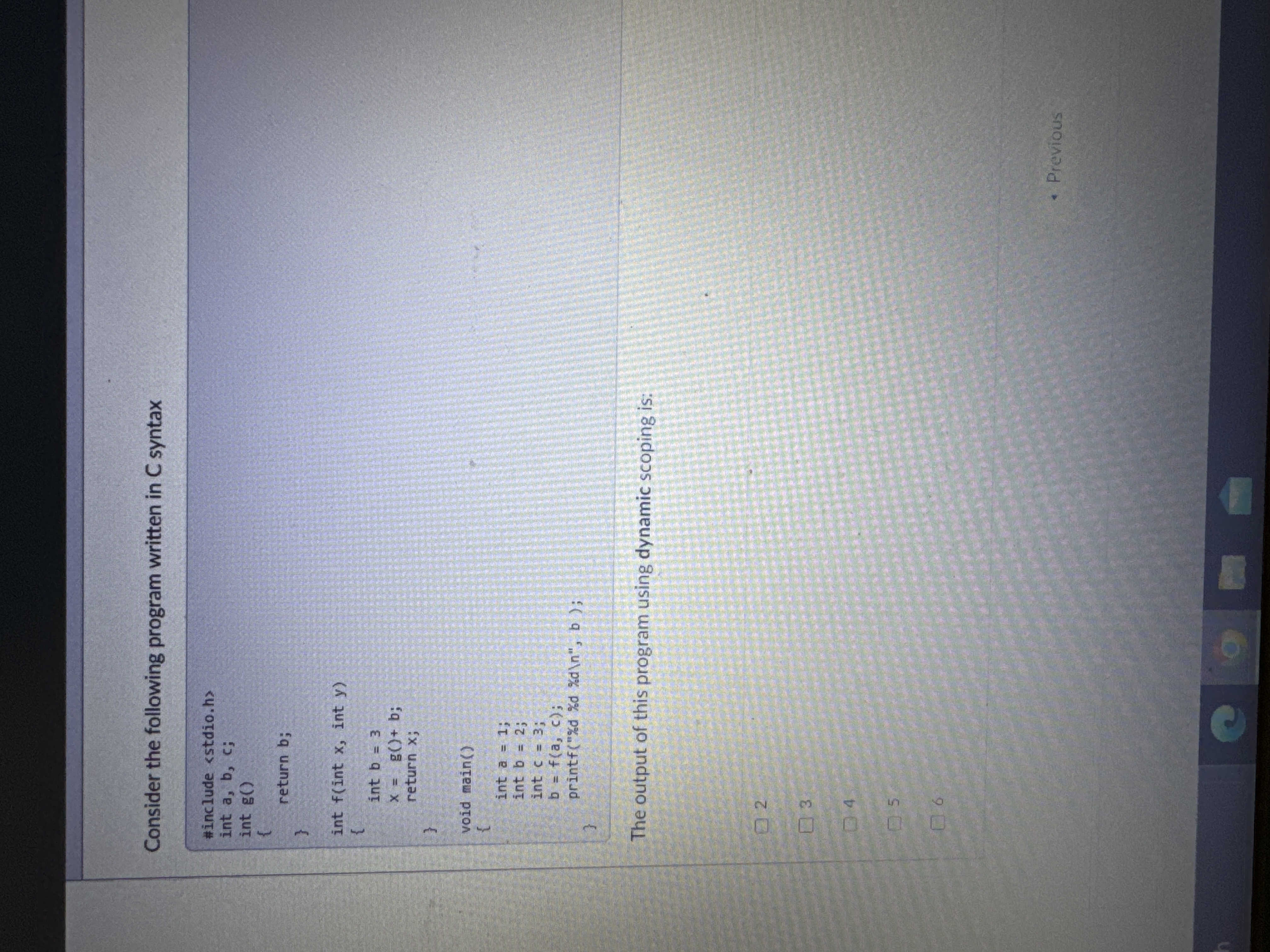 Solved Consider the following program written in C | Chegg.com