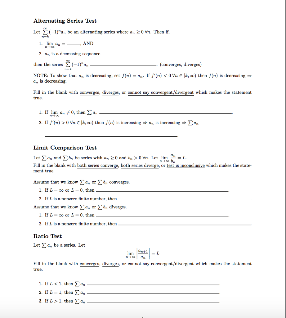 Solved Alternating Series Test Let Σ (-1)nan be an | Chegg.com