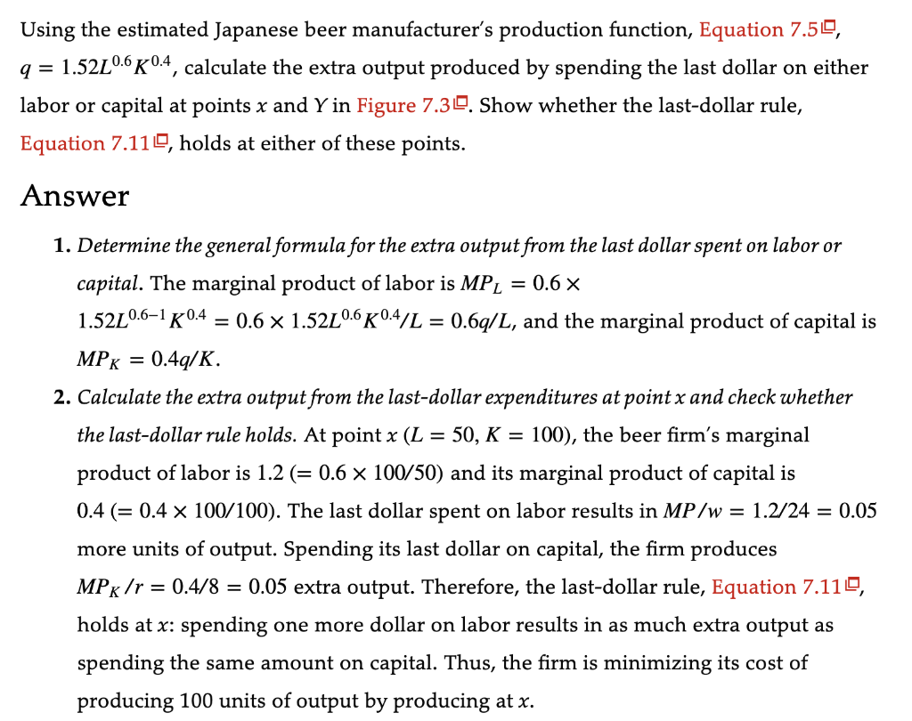 Solved Can you explain how to get the MPL and MPK? I got | Chegg.com